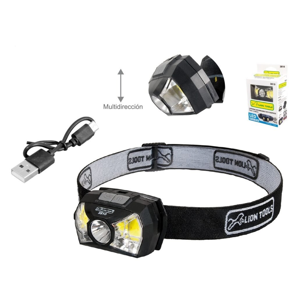 Linterna De Cabeza Recargable Con Sensor